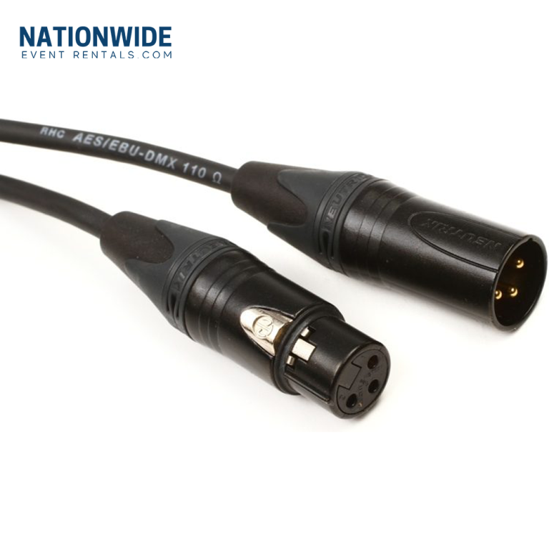 3 Pin - 10' DMX Cable Rental - Nationwide Event Rentals