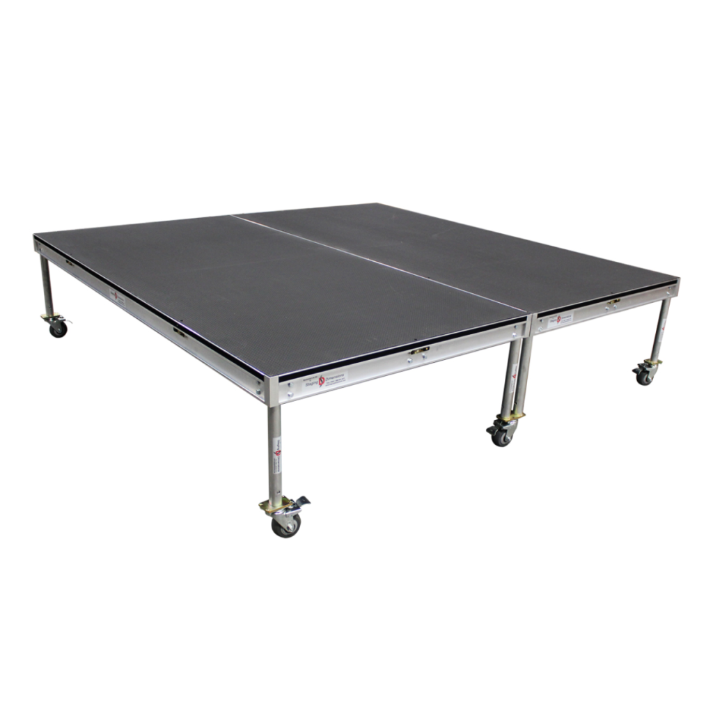 Staging Dimensions 8' x 8' x 24" Rolling Drum Riser Stage Deck Rental ...